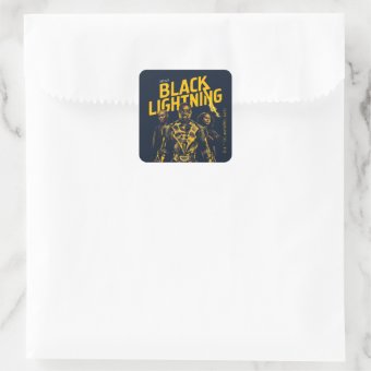 Get Lit - Black Lightning Square Sticker | Zazzle
