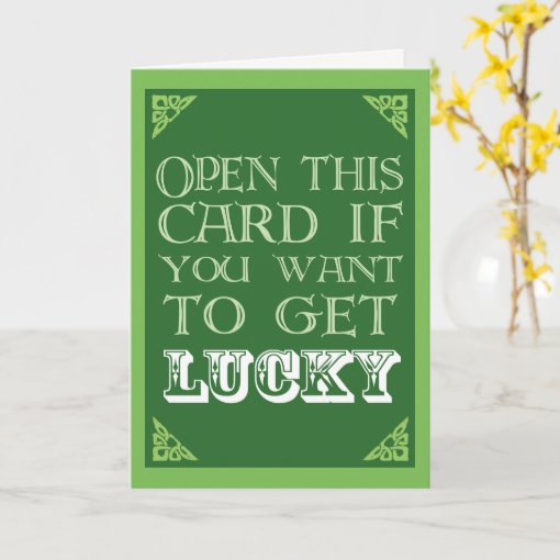 Get Lucky - Funny St. Patrick's Day Card | Zazzle
