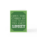 Get Lucky - Funny St. Patrick's Day Card | Zazzle