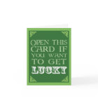 Get Lucky - Funny St. Patrick's Day Card | Zazzle