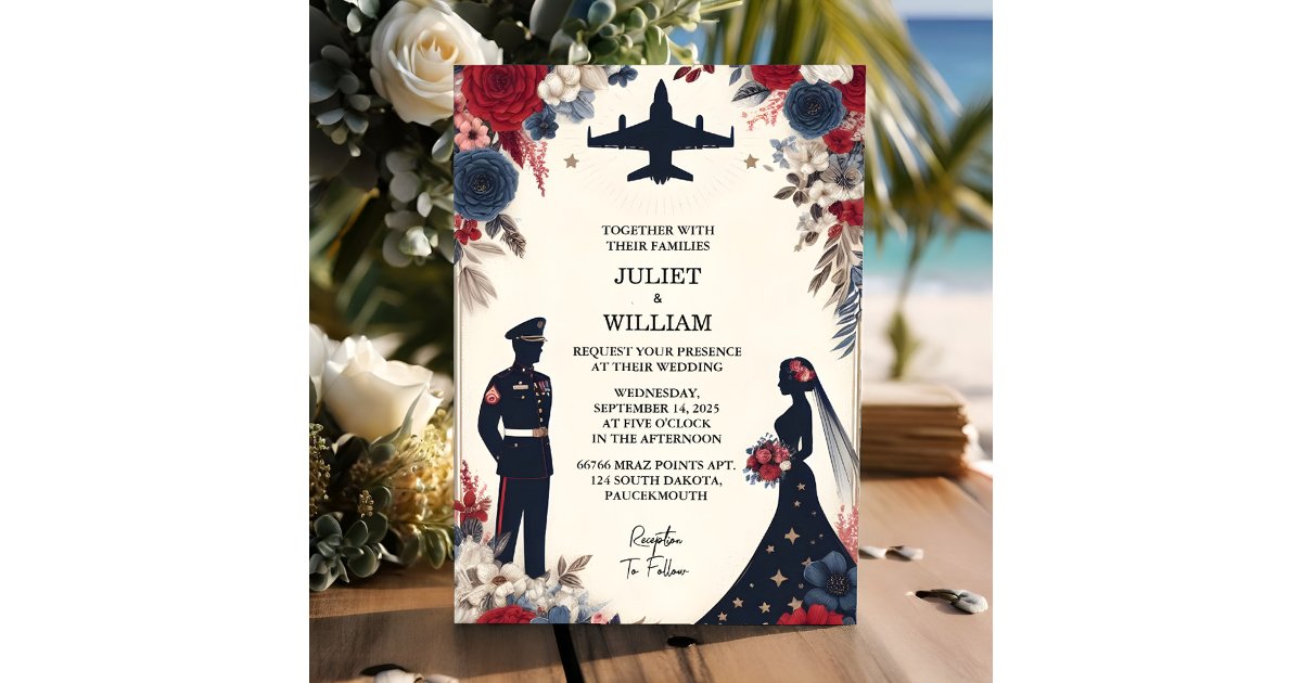Get Navy Army War Marine Tactical Military Wedding Invitation | Zazzle