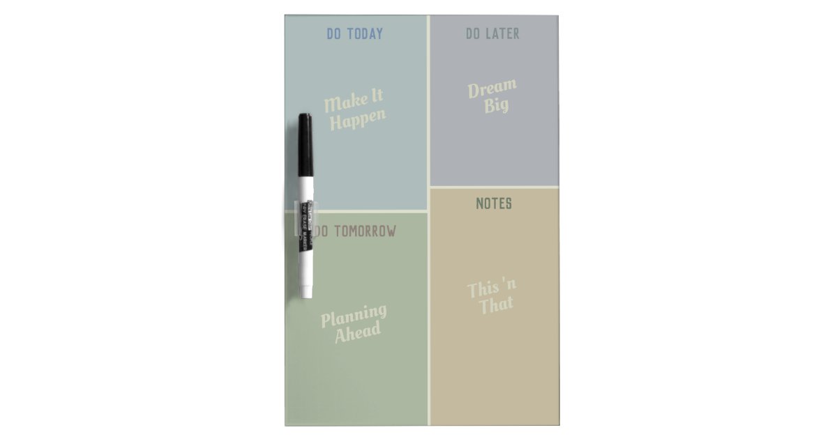 Get Organized Back to School Dry Erase Board | Zazzle