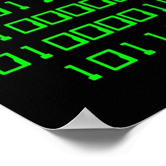 Get out more - Binary Code poster | Zazzle