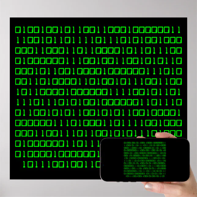 Get out more - Binary Code poster | Zazzle