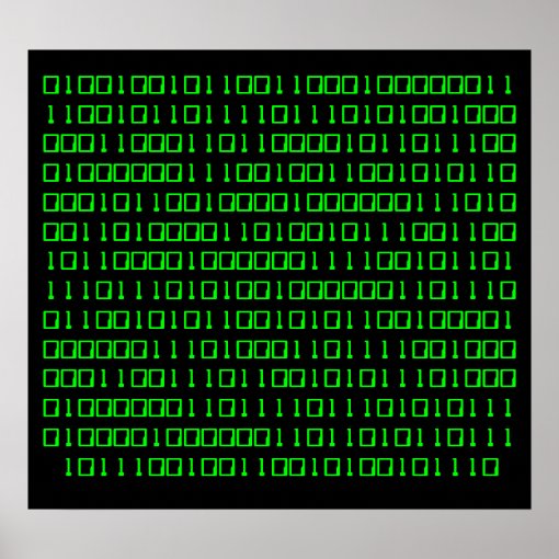 Get out more - Binary Code poster | Zazzle