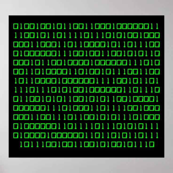 Get out more - Binary Code poster | Zazzle