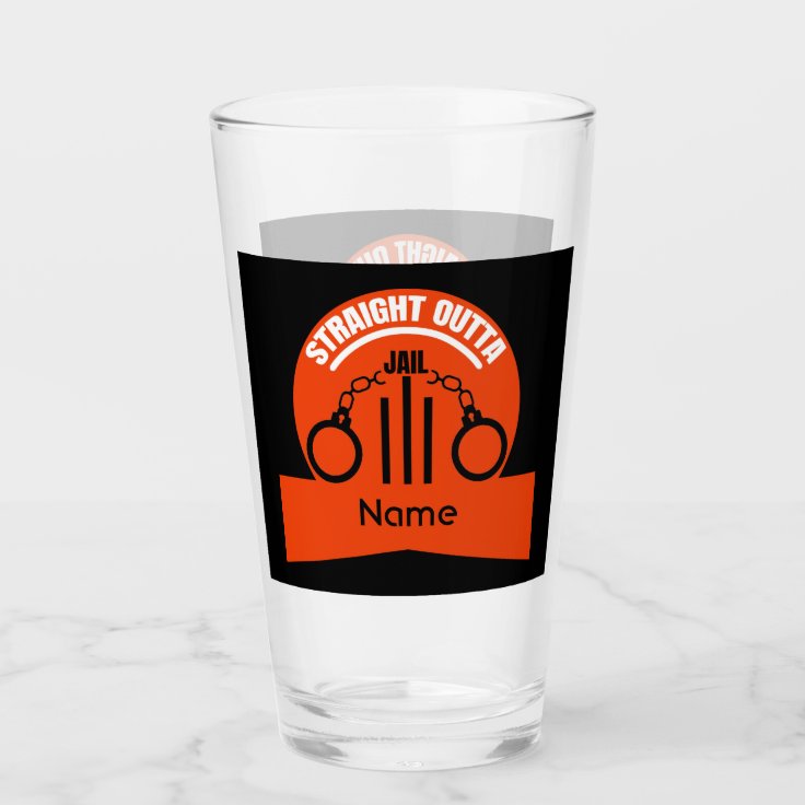 Get Out Of Jail Prison Release Gift Glass | Zazzle