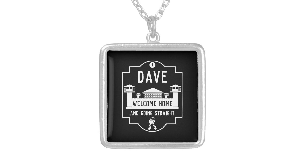 Get Out Of Jail Prison Release Gift Silver Plated Necklace | Zazzle