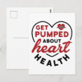 Get Pumped About Heart Health Postcard | Zazzle