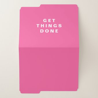 Get Things Done | Pink and Navy Blue File Folders | Zazzle