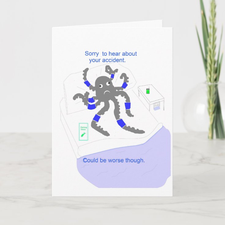 Get well after accident card | Zazzle