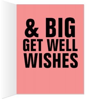 GET WELL BIG GIANT JUMBO HUGE CARDS | Zazzle