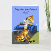 Get Well, Car Accident For Friend Card | Zazzle
