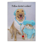 Funny Get Well Lab in Hospital Gown Card | Zazzle.com