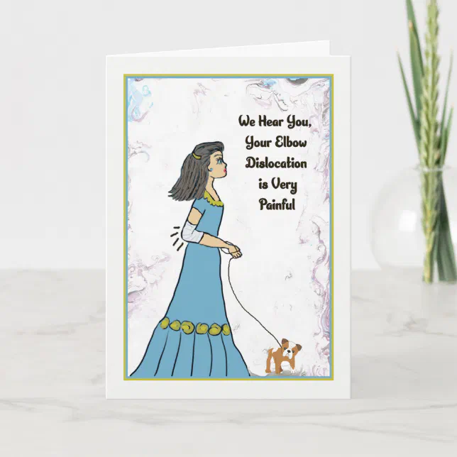 Get Well Card for Elbow Dislocation for Female | Zazzle