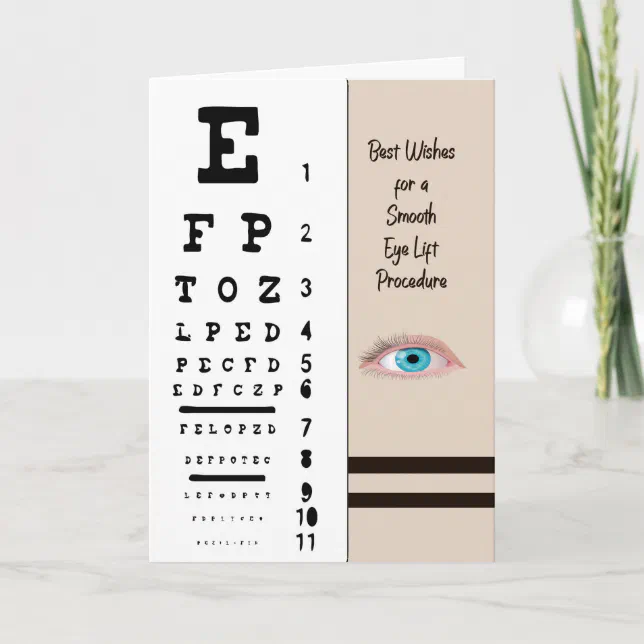 Get Well Card for Eye Lift Surgery | Zazzle