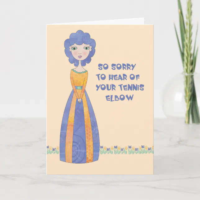 Get Well Card for Tennis Elbow | Zazzle