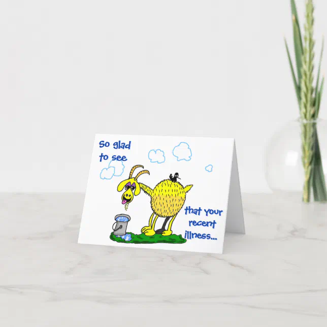 Get Well Card -- Illness Get Your Goat | Zazzle