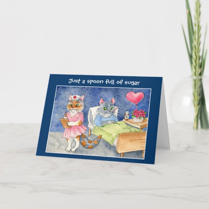 Get well card with cute cats | Zazzle.com