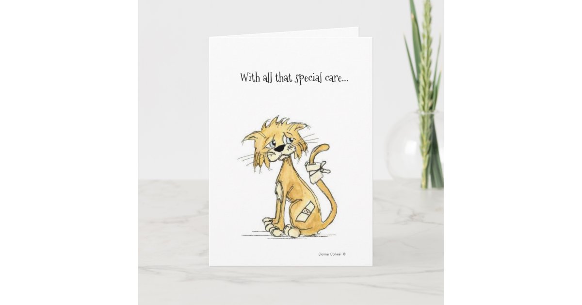 Get Well Cat Card | Zazzle