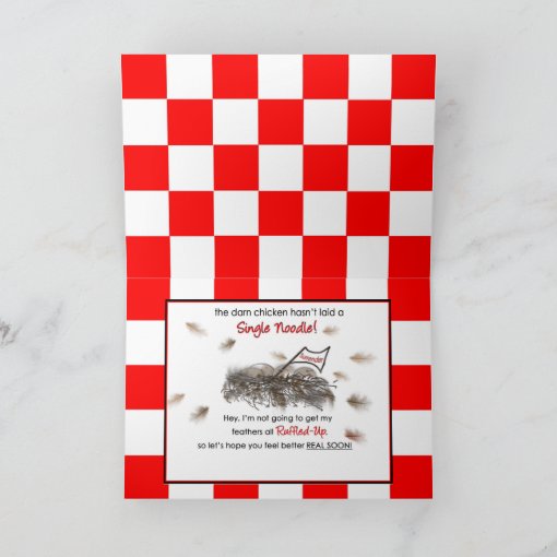 GET WELL - CHICKEN SOUP - HUMOR CARD | Zazzle