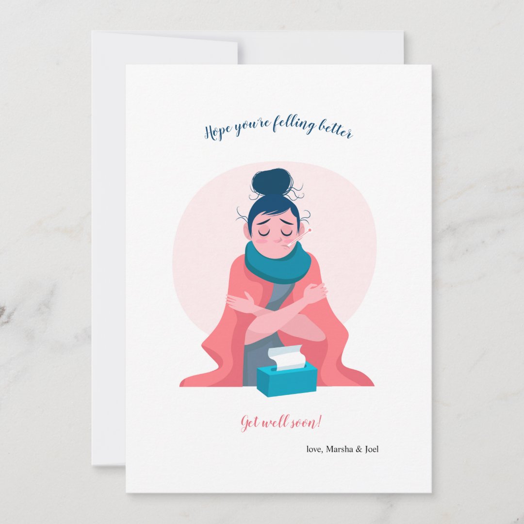 Get Well Female Greeting Card | Zazzle