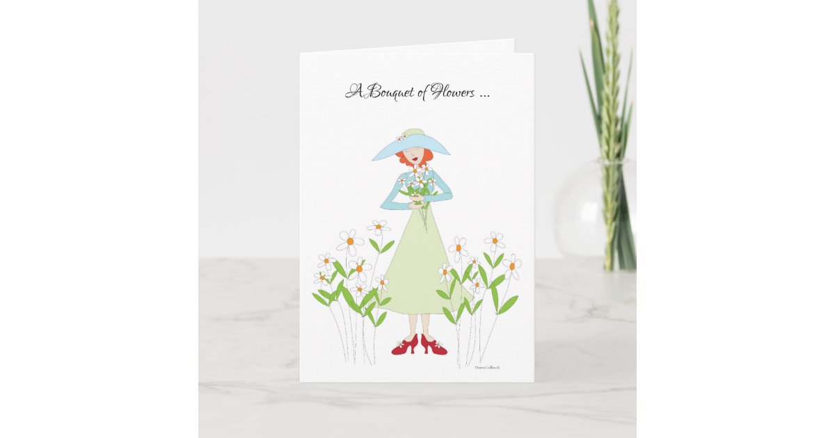 Get Well Flower Bouquet Card | Zazzle