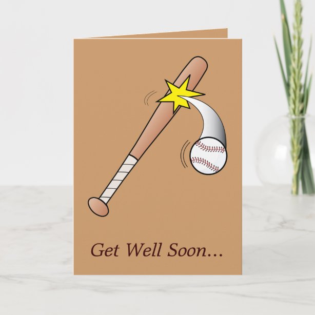 Baseball Get Well Cards - Well Wishes Cards | Zazzle