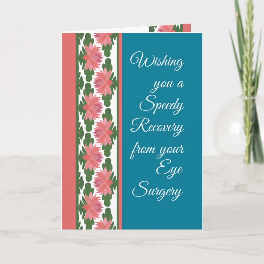 Get Well from Eye Surgery Card, Water Lilies Card | Zazzle