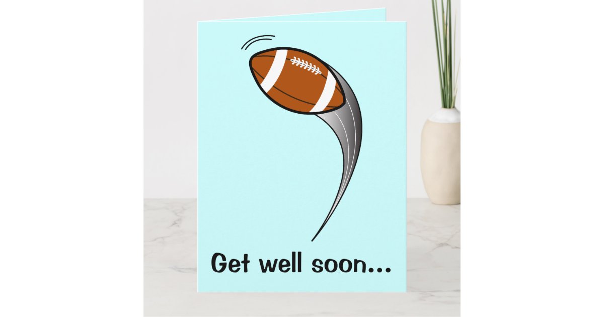 Get Well from Football Team Large Card | Zazzle.com