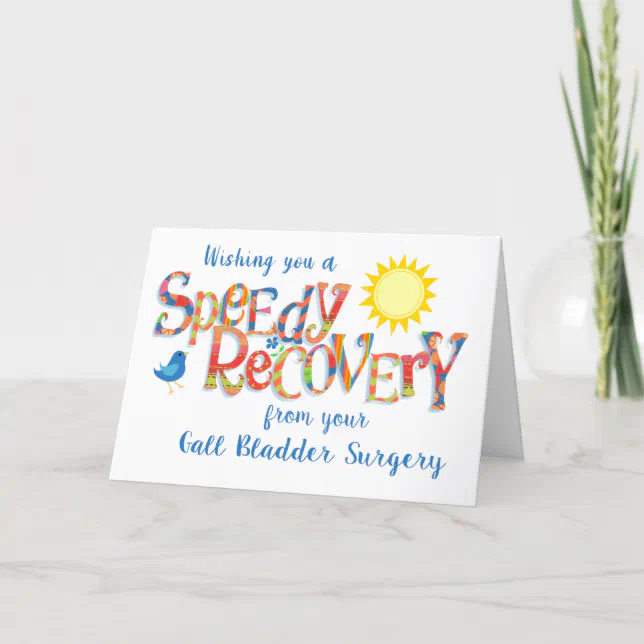 Get Well from Gall Bladder Surgery Word Art Card | Zazzle