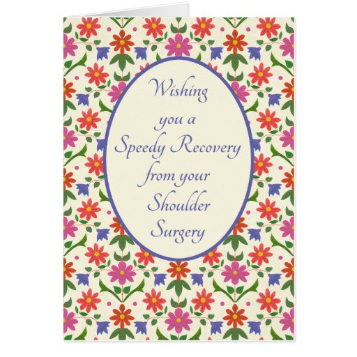 Get Well from Shoulder Surgery Card, Flowers Greeting Card | Zazzle