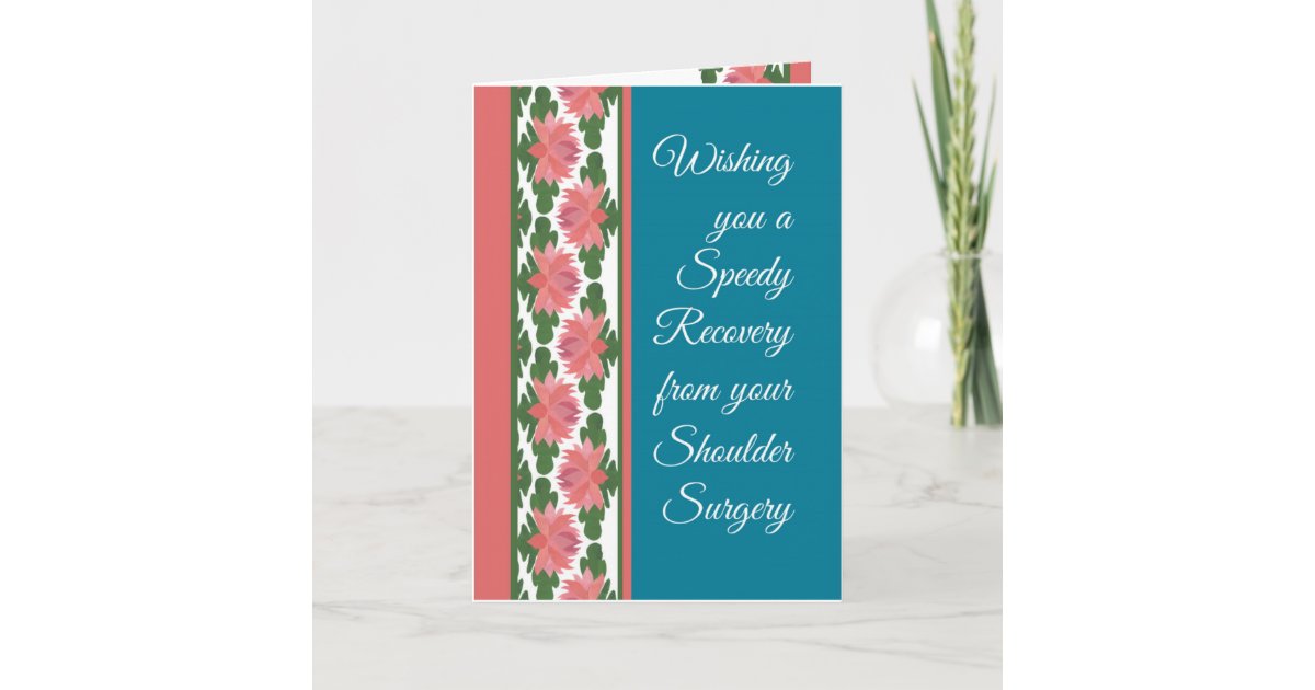 Get Well from Shoulder Surgery Card, Water Lilies Card | Zazzle.com