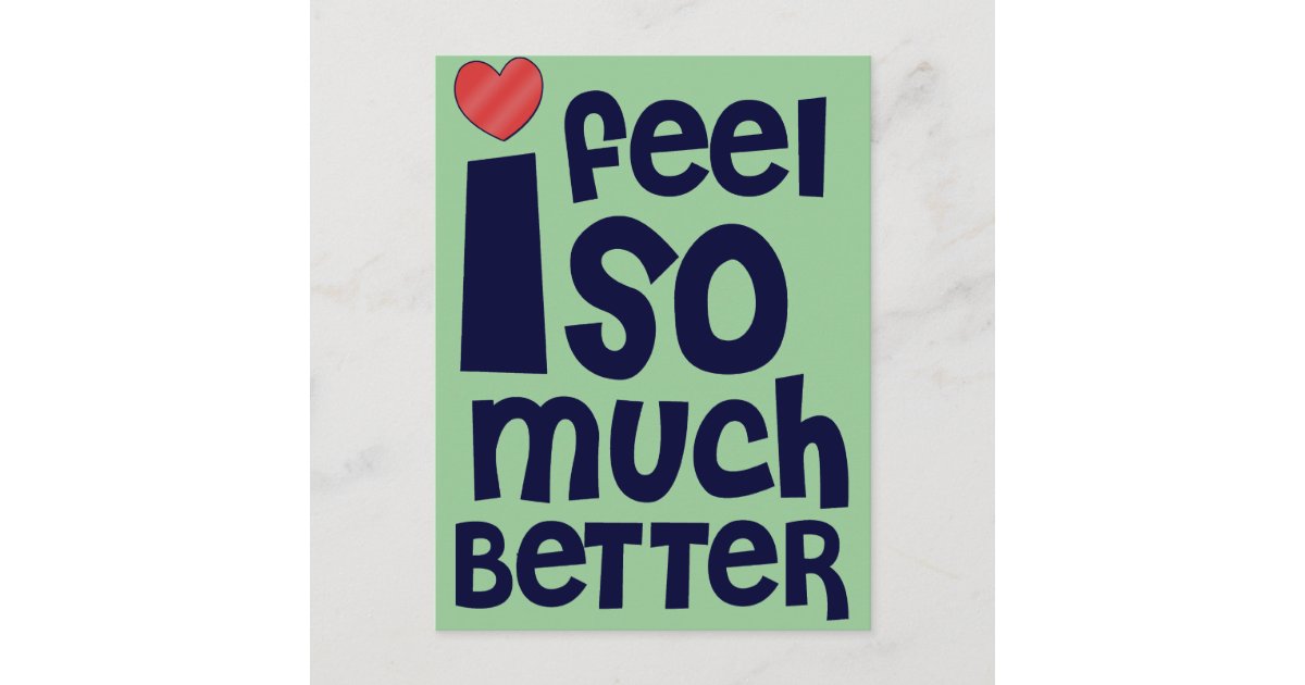 Get Well Gifts, T-shirts | Feel Better Postcard | Zazzle