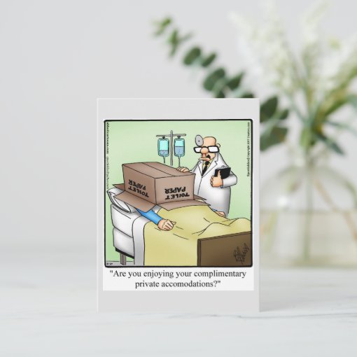 Get Well Humor Postcard | Zazzle