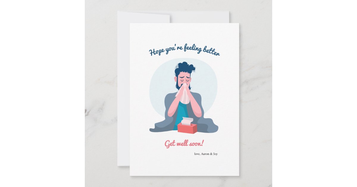 Get Well Male Greeting Card | Zazzle