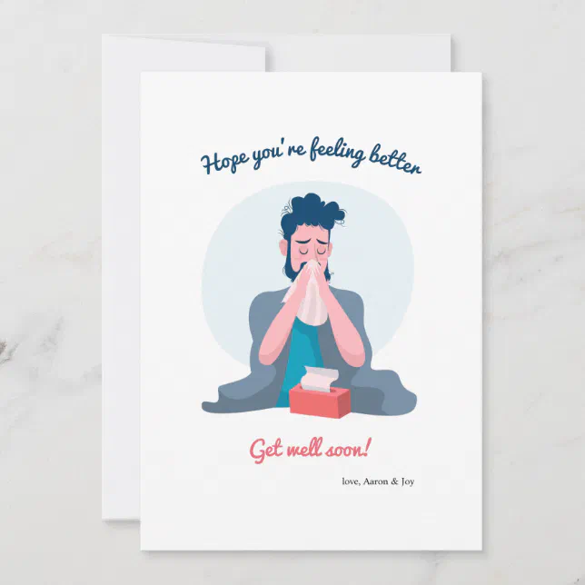 Get Well Male Greeting Card | Zazzle