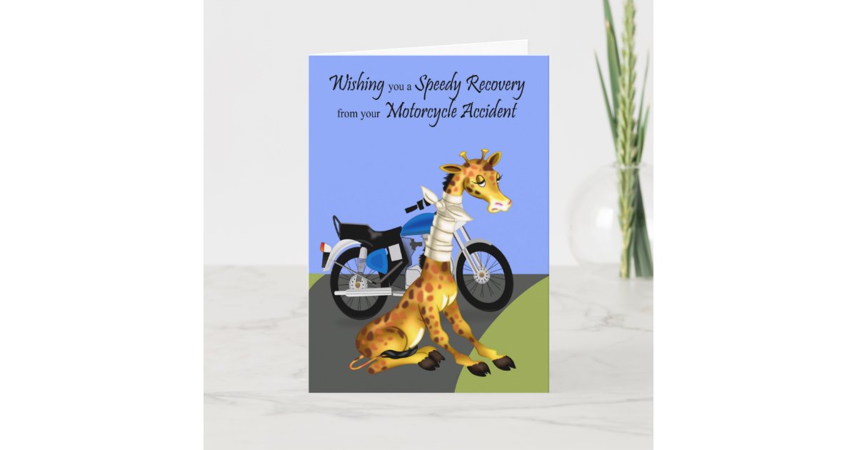 Get Well, Motorcycle Accident Card | Zazzle