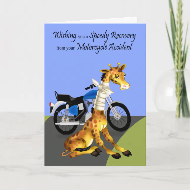 Get Well, Motorcycle Accident Card | Zazzle