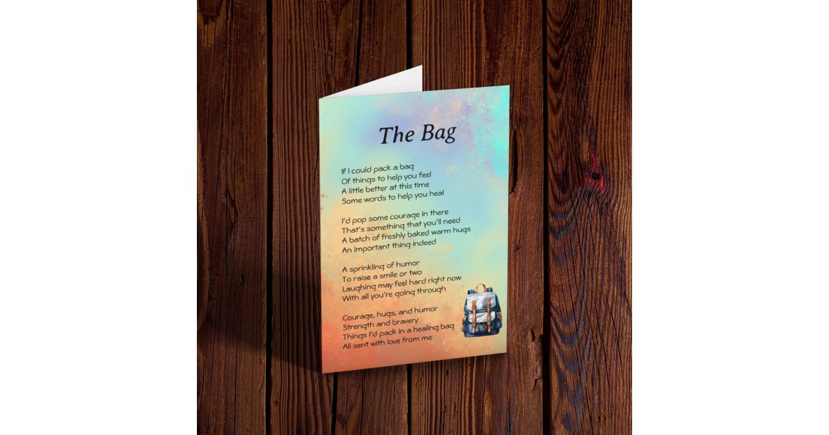Get Well Poem Card | Zazzle