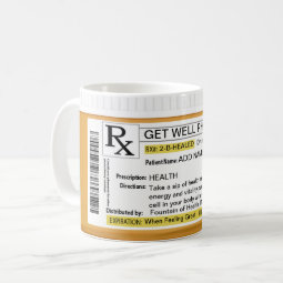 Get Well Prescription RX Coffee Mug | Zazzle