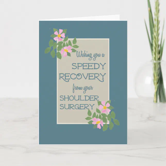 Get Well, Shoulder Surgery Card, Pink Dogroses Card | Zazzle