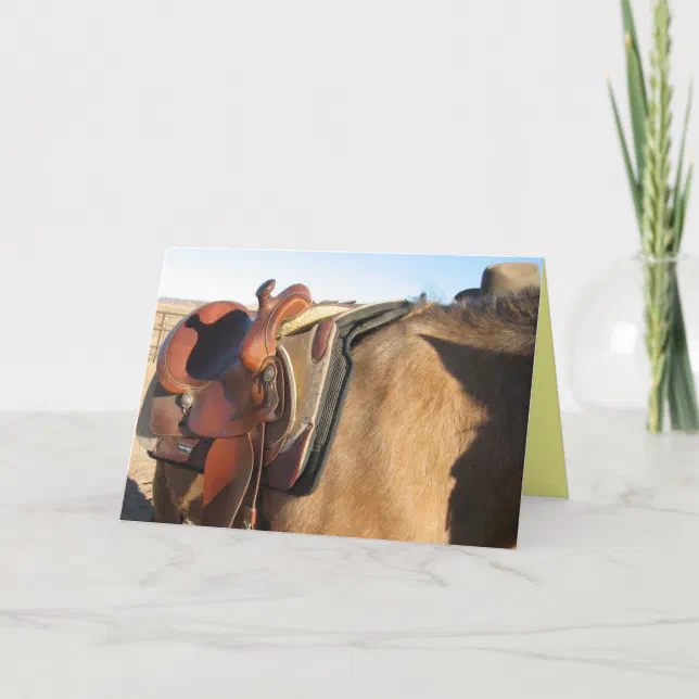 Get Well Slipped Saddle Card - Western | Zazzle