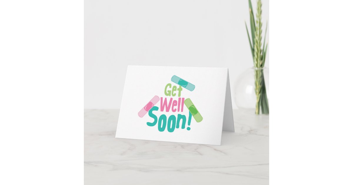 Get Well Soon Band-Aid Card | Zazzle