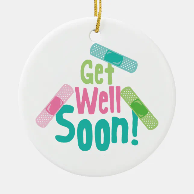Get Well Soon Band-Aid Ceramic Ornament | Zazzle