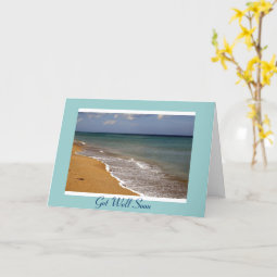 Get Well Soon Beach Card | Zazzle