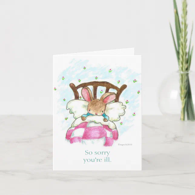 Get Well Soon Bunny Card | Zazzle