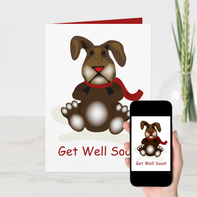 Get Well Soon Bunny Greeting Card | Zazzle