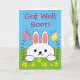 Get Well Soon Bunny Rabbit Card | Zazzle