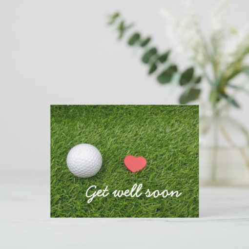 Get well soon card to golfer | Zazzle